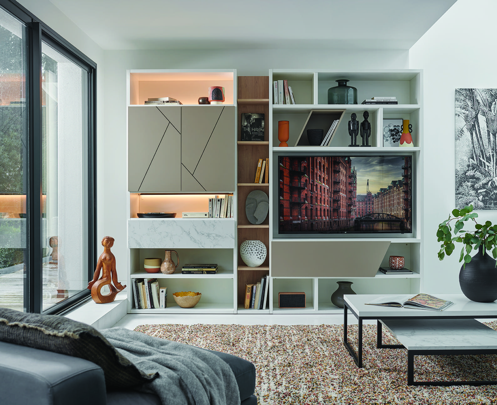 Composition TV personnalisable OBLIK - Le Géant du Meuble